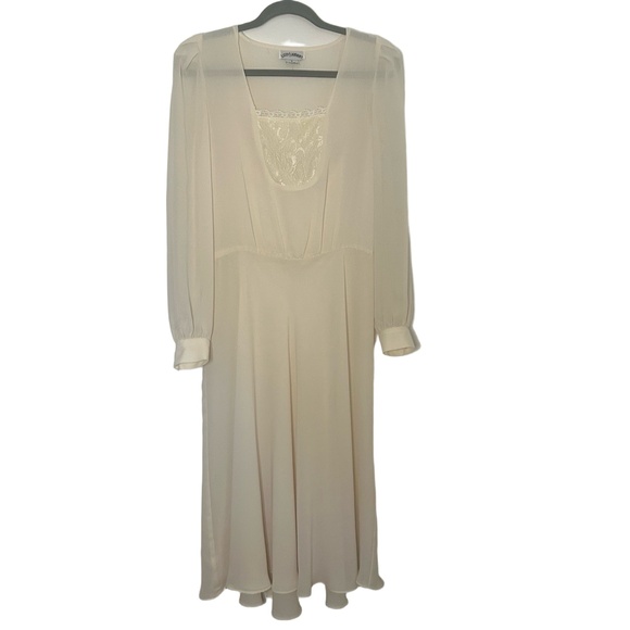 Lizzy & Johnny | Dresses | Vintage Lizzy Johnny Sheer Cream Colored ...